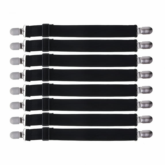 AUQ 8pcs Adjustable Bed Sheet Fasteners Multifunctional Suspenders ...