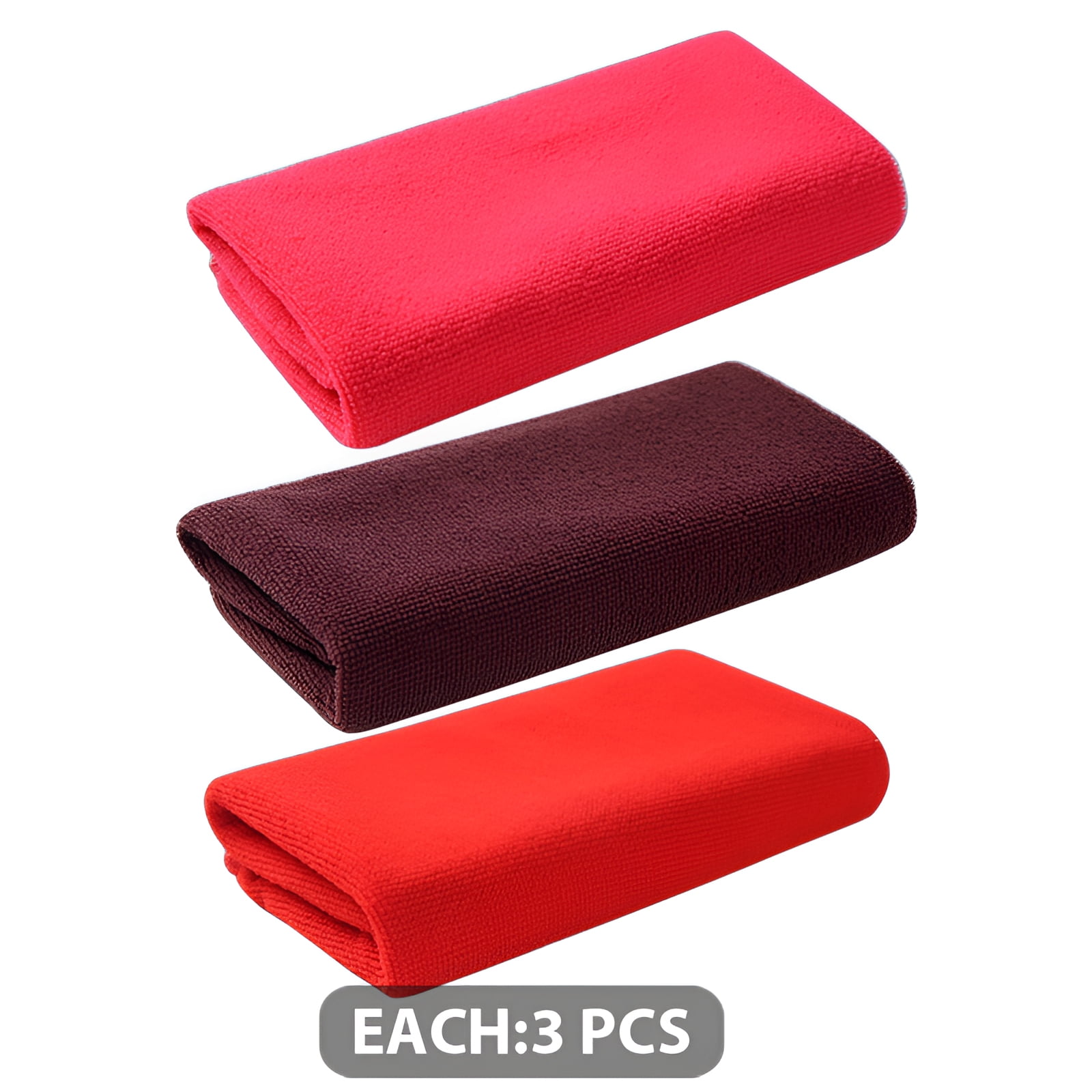 AUQ 9Pcs Microfiber Towel No Lint Shedding Quick Dry Towel Exceptional ...