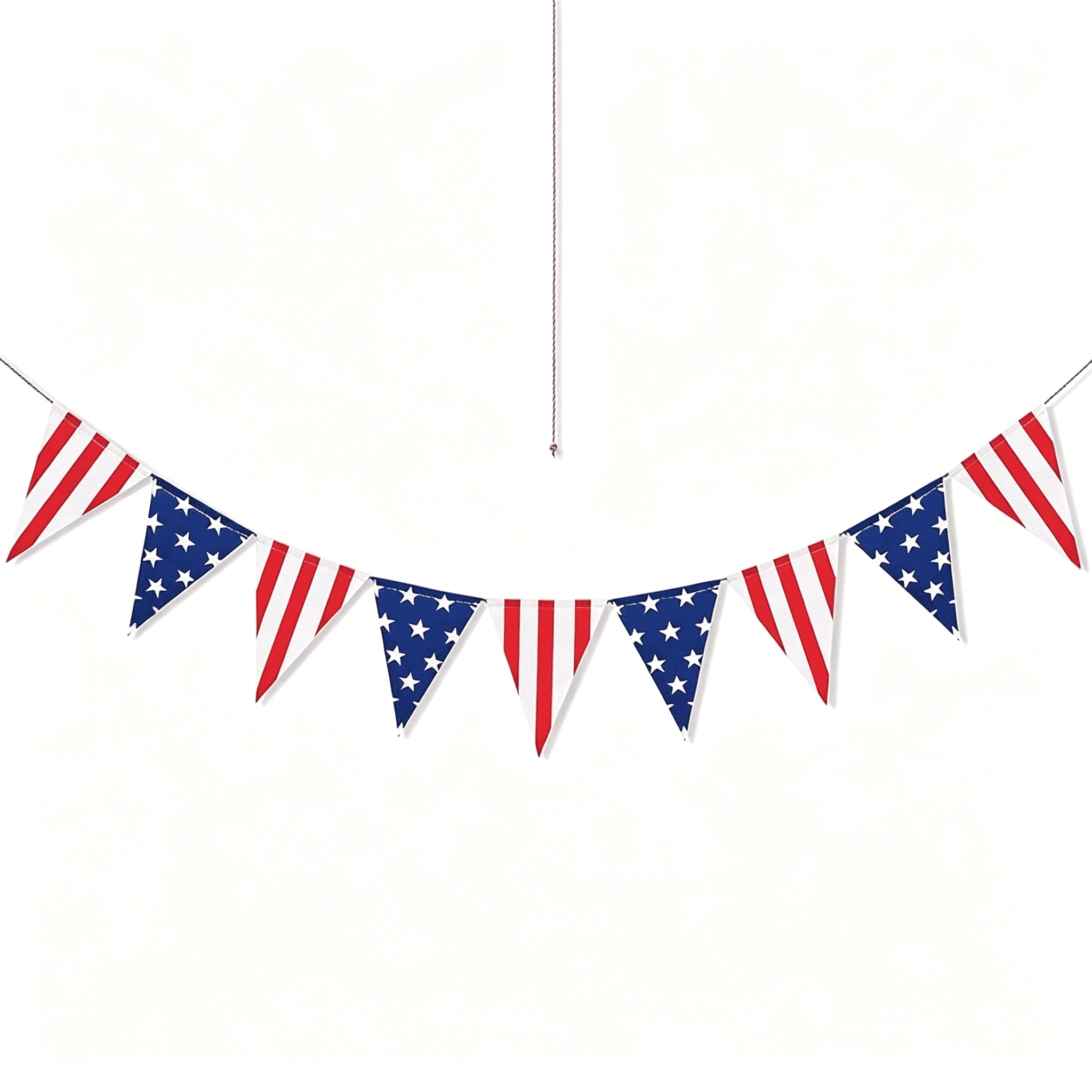 AUQ American Stars and Stripes Flag Bunting Garland USA Triangle Banner ...
