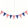 AUQ American Stars and Stripes Flag Bunting Garland USA Triangle Banner ...