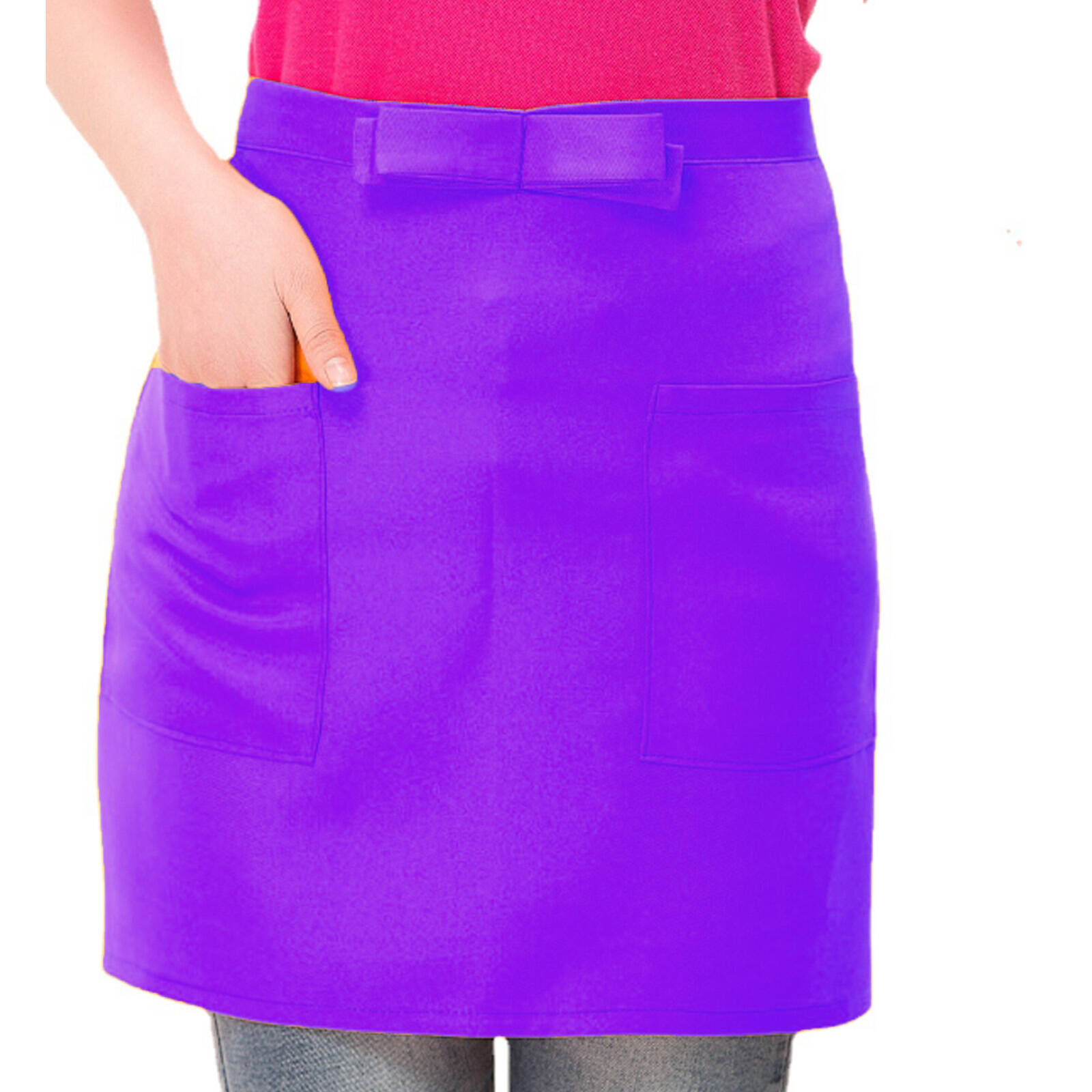 AUQ Aprons for Women with Pockets Portable Waitress Apron Environmental ...