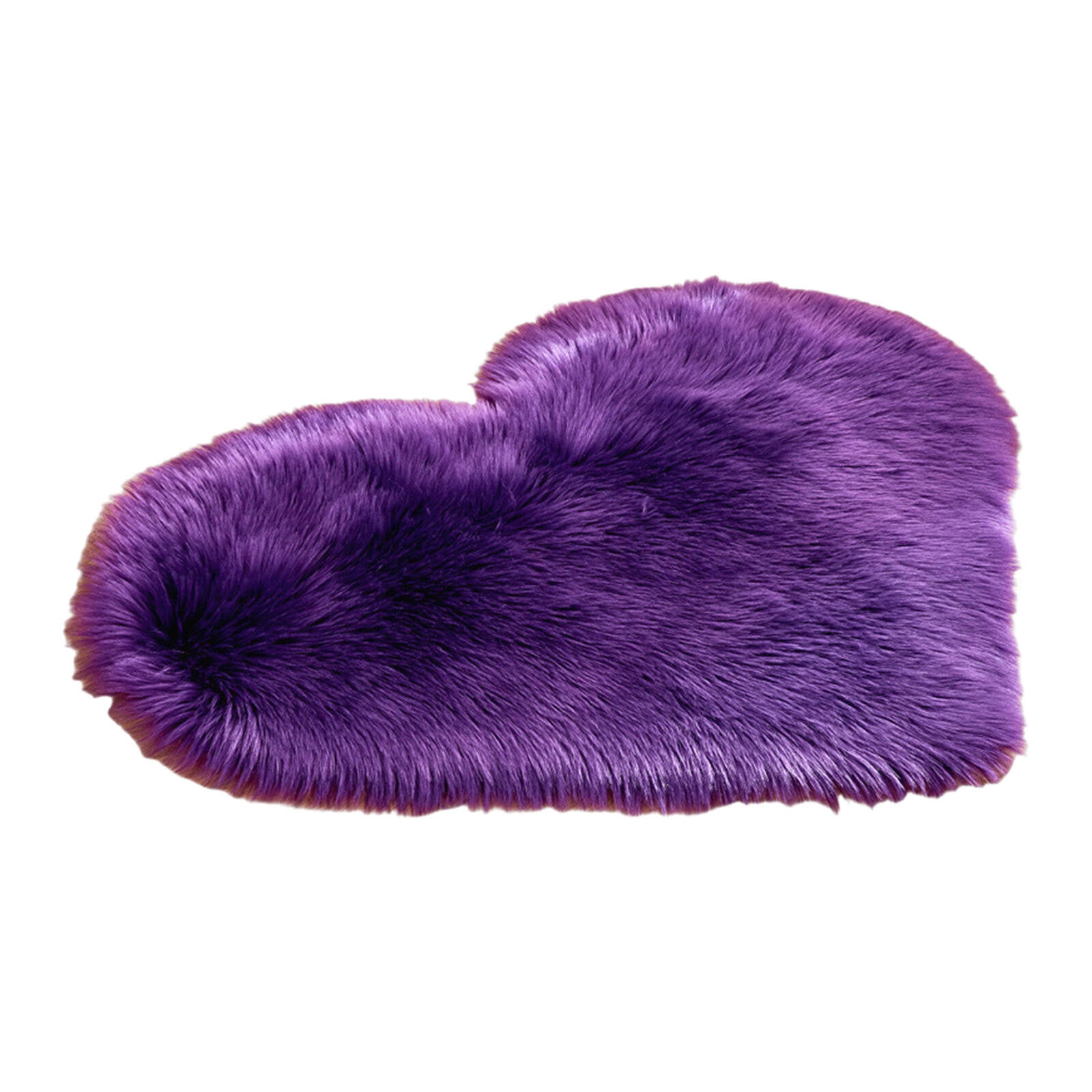 AUQ Area Rug Heart Design Fluffy Rug Heart Motif Plush Rug Purple ...