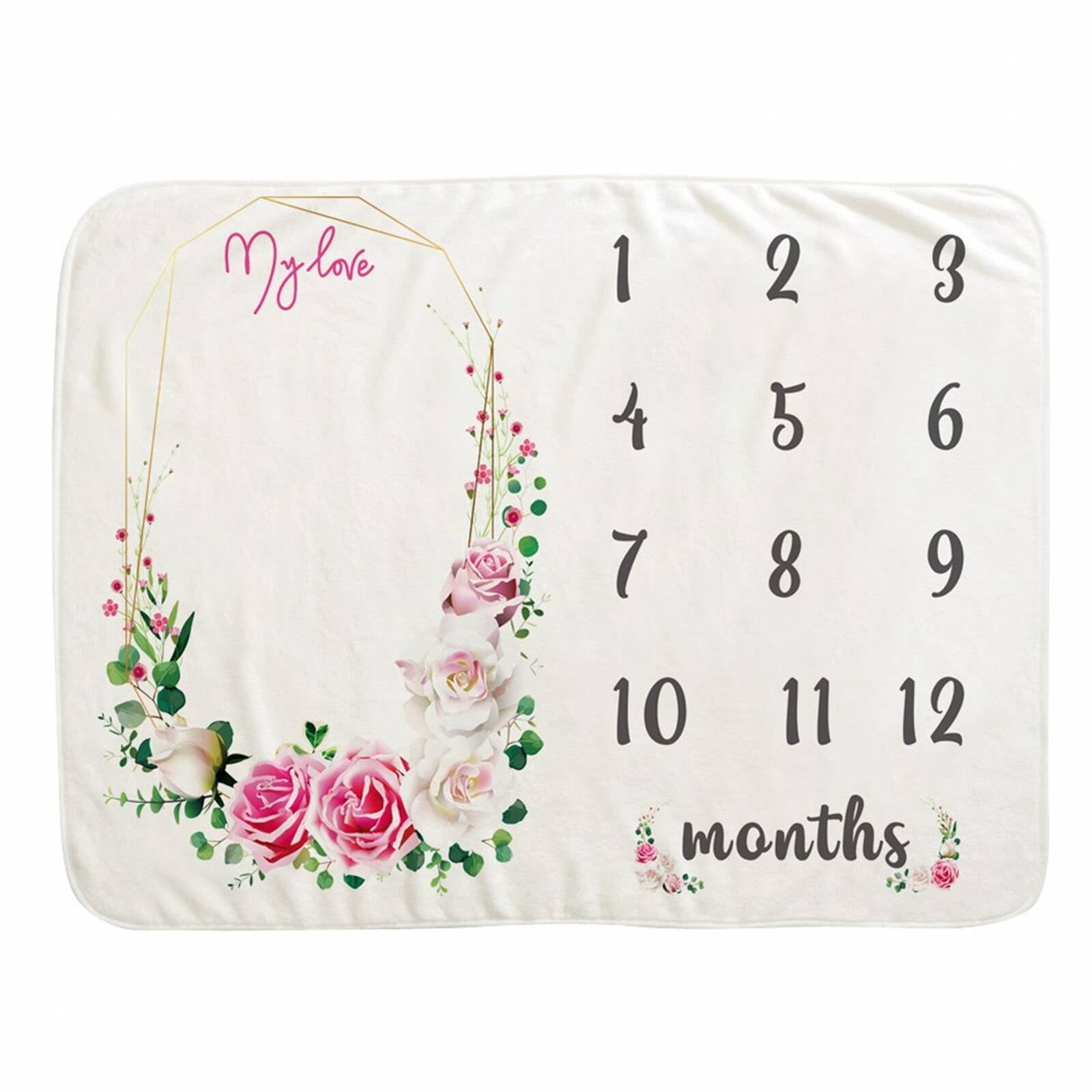AUQ Baby Milestone Blanket,The Best Gift Milestone Blanket for Baby ...