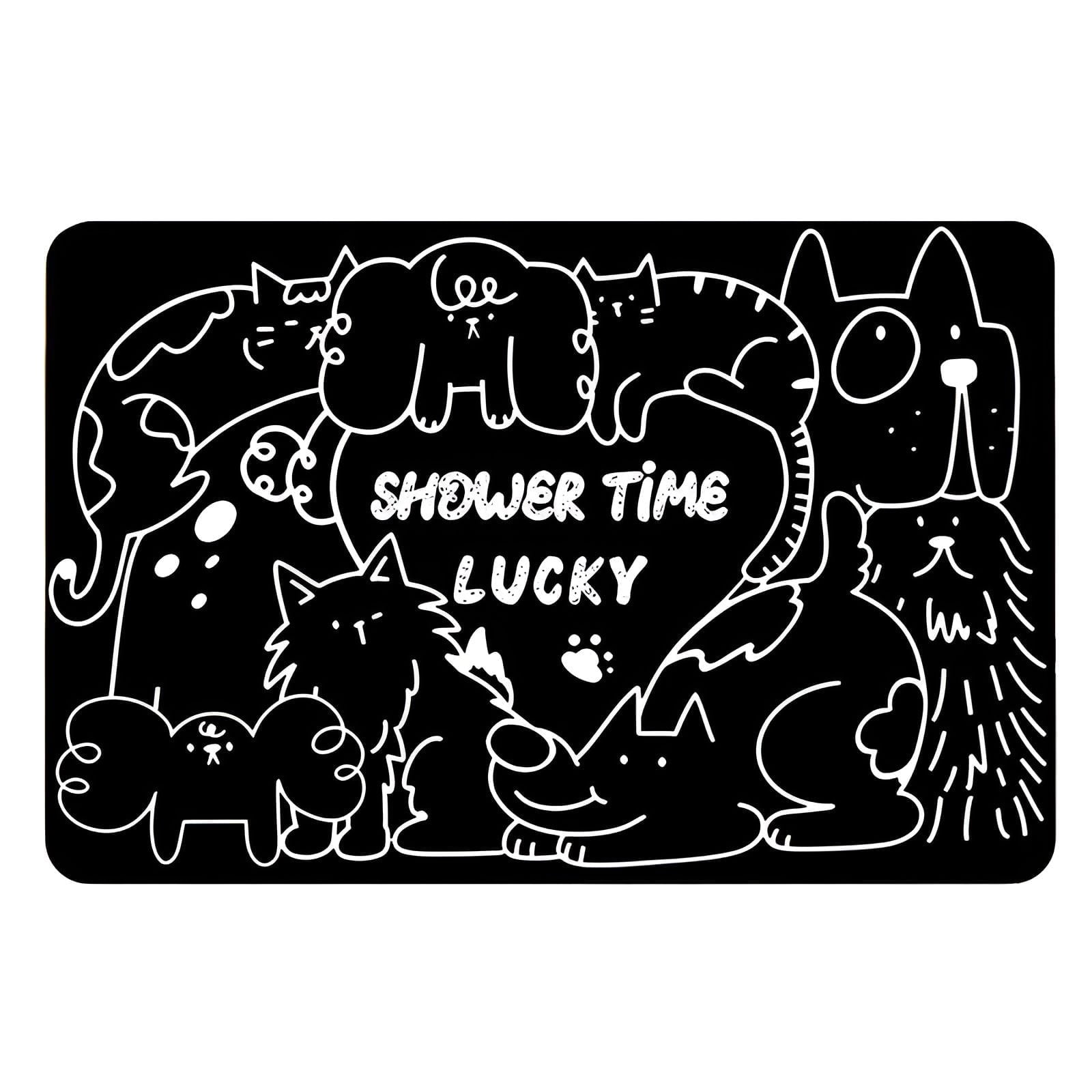 AUQ Bathroom Rugs,Bullet-Knit Stress-Resistant Bathroom Mat Quick Dry ...