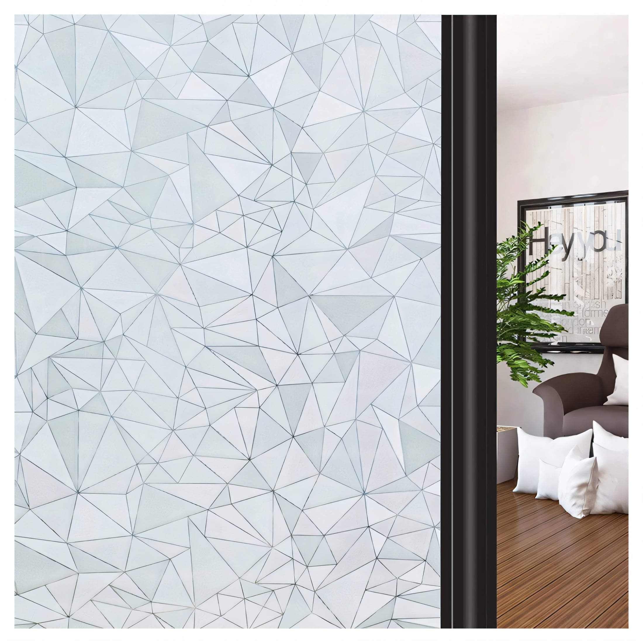 AUQ Bathroom Window Privacy Film,Chemical-Free Cling Static Cling ...