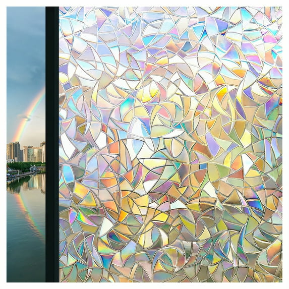 AUQ Bathroom Window Privacy Film,Color Scatter Field Glass Door Privacy ...