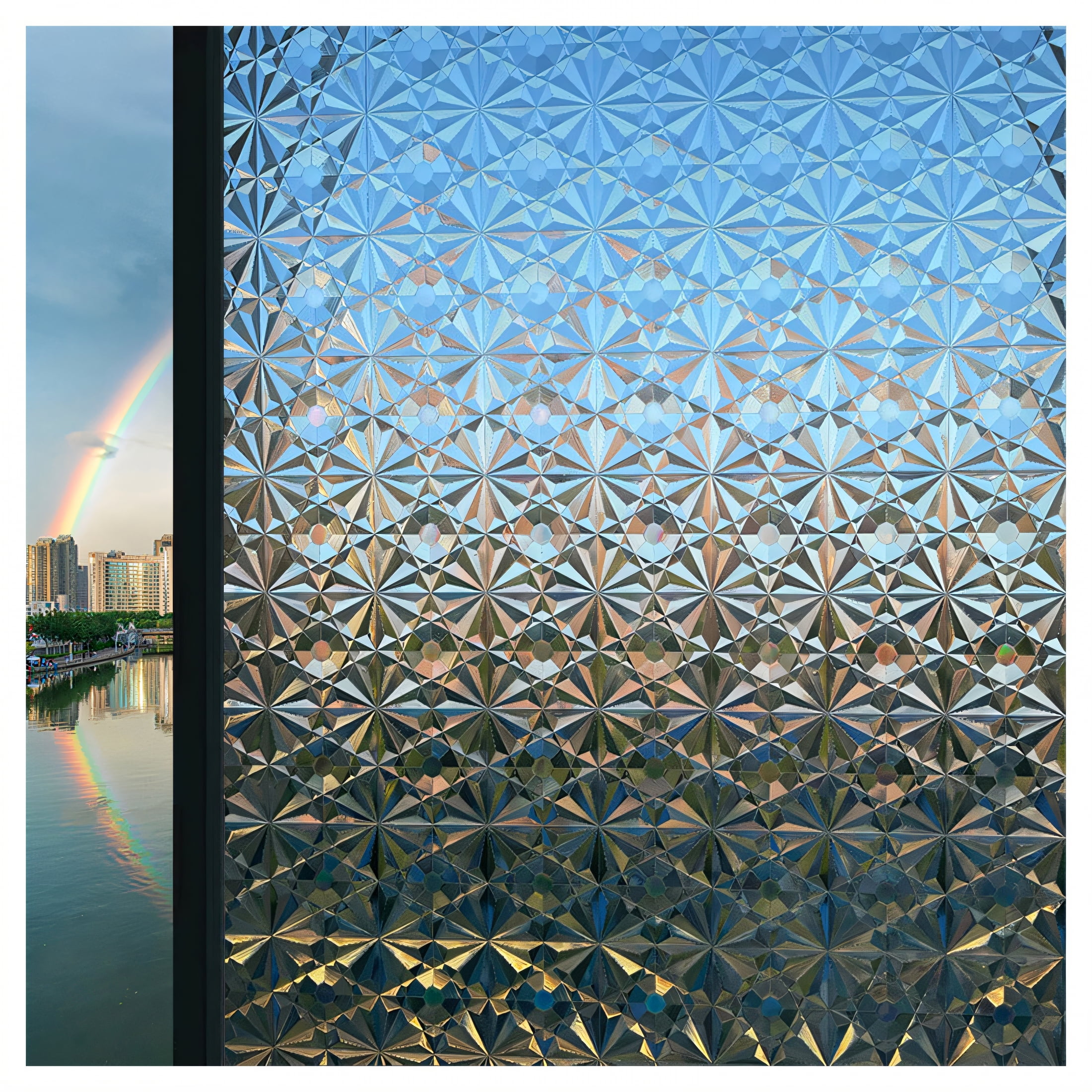 AUQ Bathroom Window Privacy Film,Crystal Relief Tone Glass Door Privacy ...