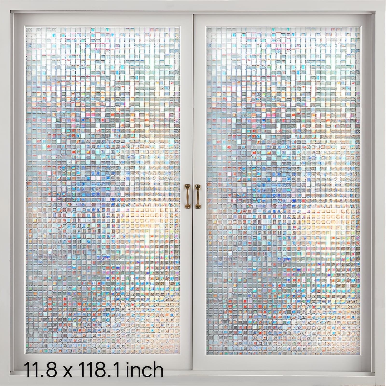 AUQ Bathroom Window Privacy Film,Laser Glow Zone Glass Door Privacy ...