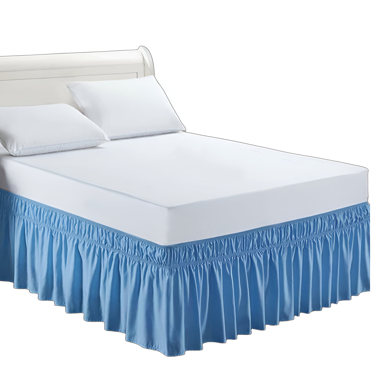 AUQ Bed Skirt Full Wrap Ruffle Bed Fits Beds Bed Frame Cover 100*200 ...