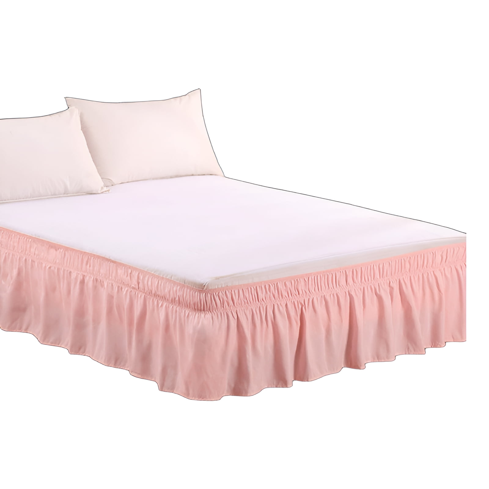 AUQ Bed Skirt Full Wrap Ruffle Bed Fits Beds Dust Ruffle 135*200*30cm ...