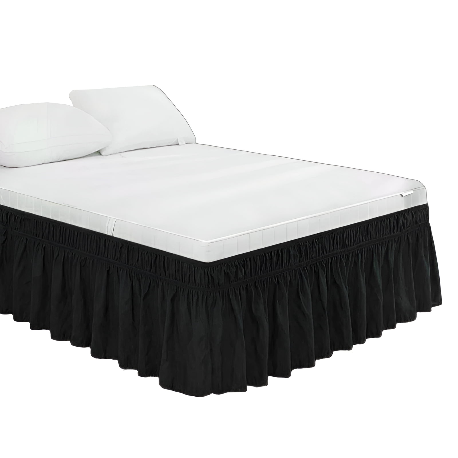 AUQ Bed Skirt Tight Stitch Ruffle Bed Stylish Look Bed Frame Cover 180* ...