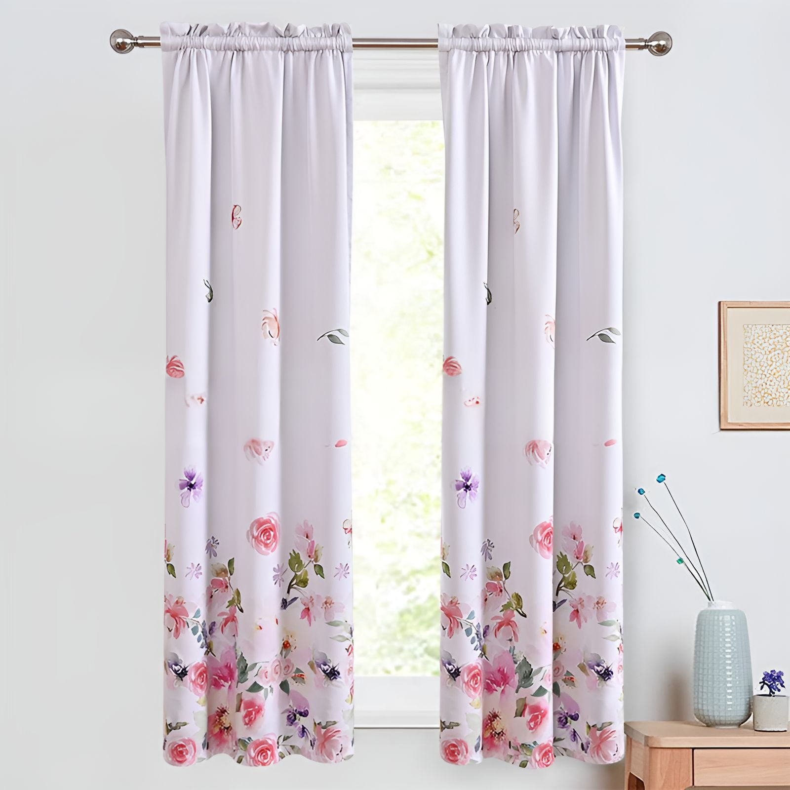AUQ Blackout Curtains,Curtains for Girls Bedroom,Window Curtain,55"X94 ...