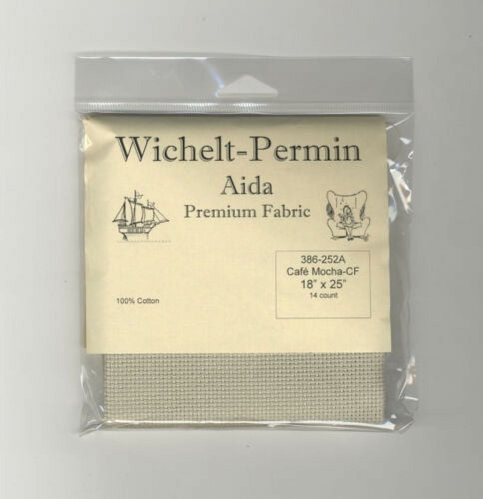 AUQ Cafe Mocha-CF Aida 14 count cross stitch fabric 386-252A - Walmart.com