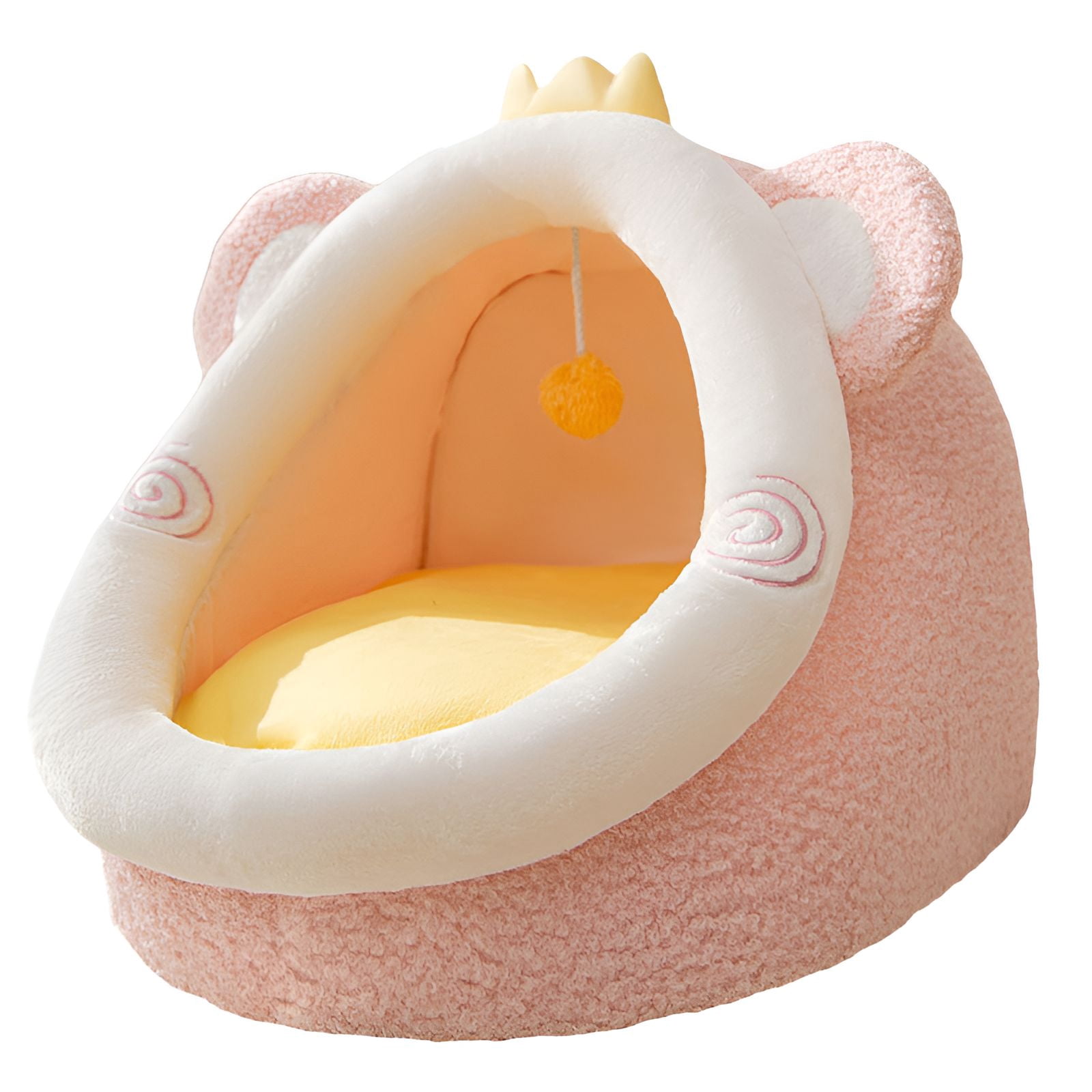 AUQ Cat Bed,13.78*13.78*12.99"Cat Beds for Indoor Cats,Plush Outdoor ...