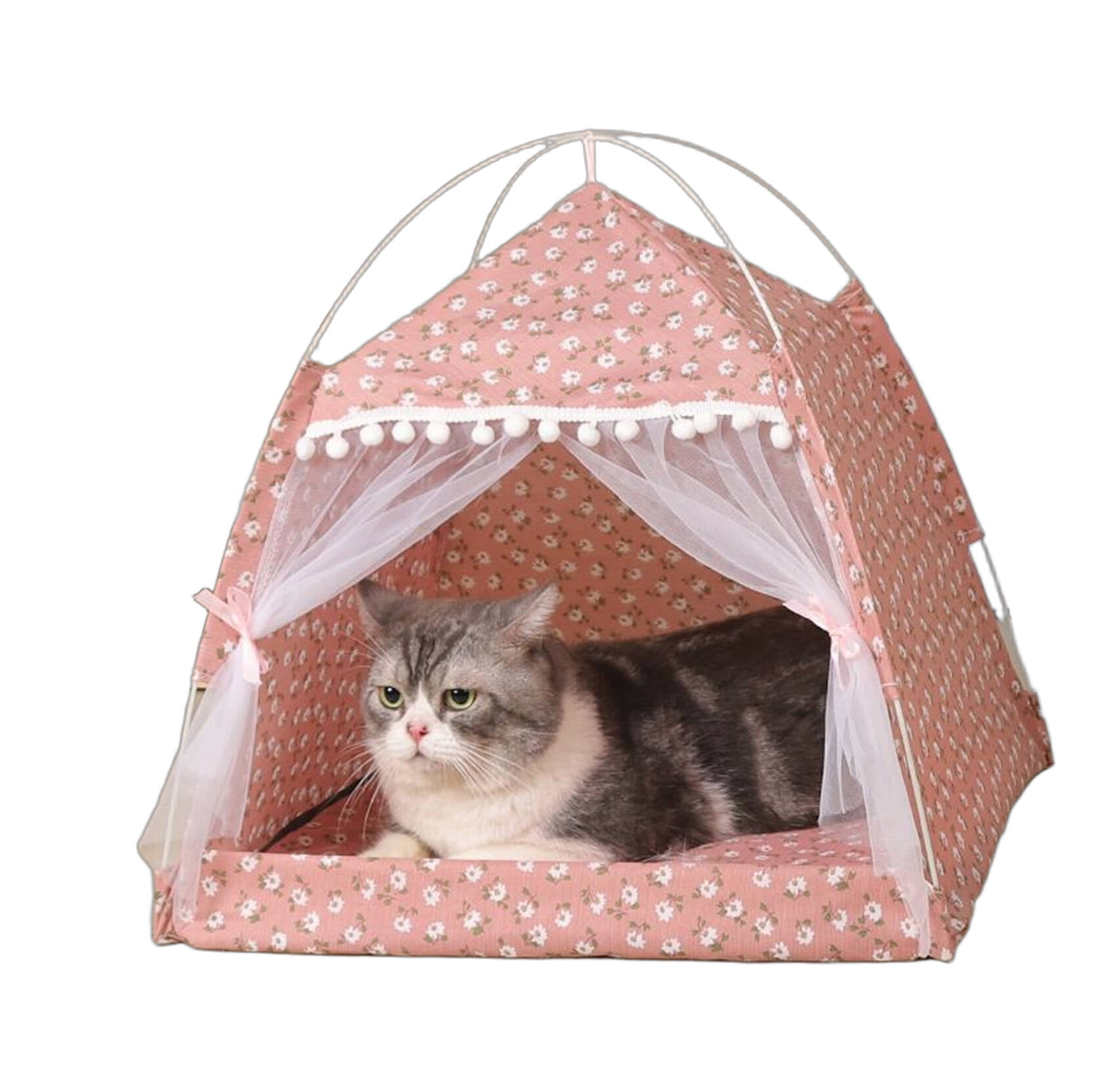 AUQ Cat Bed Cave,Winter-Ready Outdoor Cat Bed,Comfortable Outdoor Cat ...