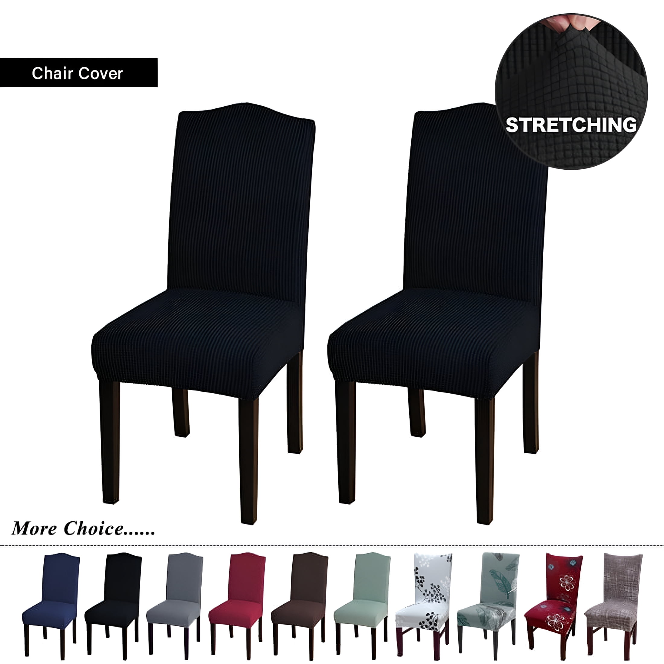 AUQ Chair Slipcover,Super Stretchy Dining Chair Covers Set of 2,Parsons ...