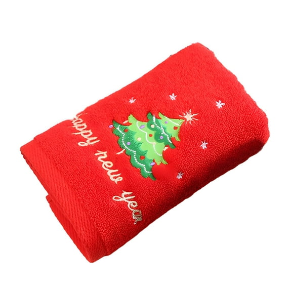AUQ Christmas Bathroom Towels - Rectangular Soft Cotton Bath Towels ...