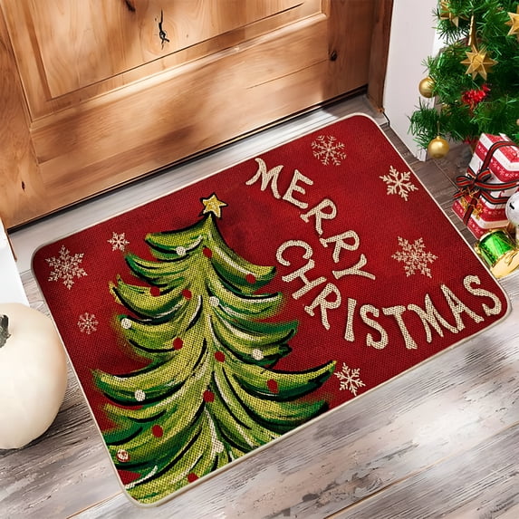 AUQ Christmas Door Mat Outdoor,Merry Christmas Welcome Mats for Front ...