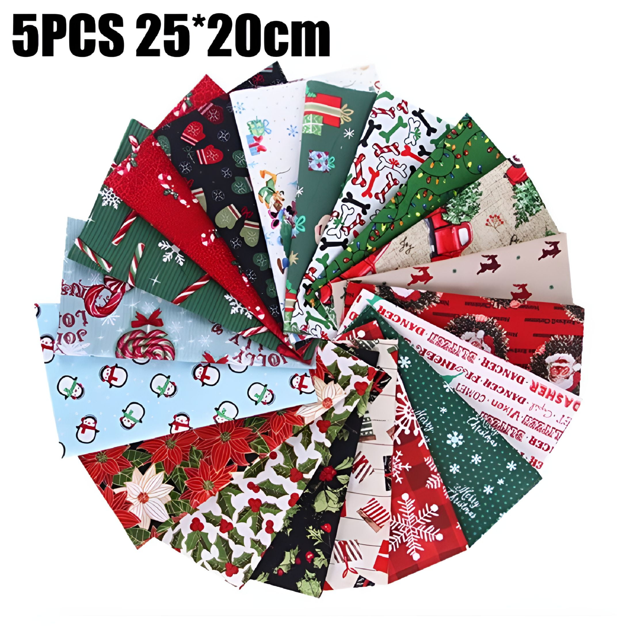 AUQ Christmas Series Cotton Fabric Printed Cloth Sewing Quilting ...