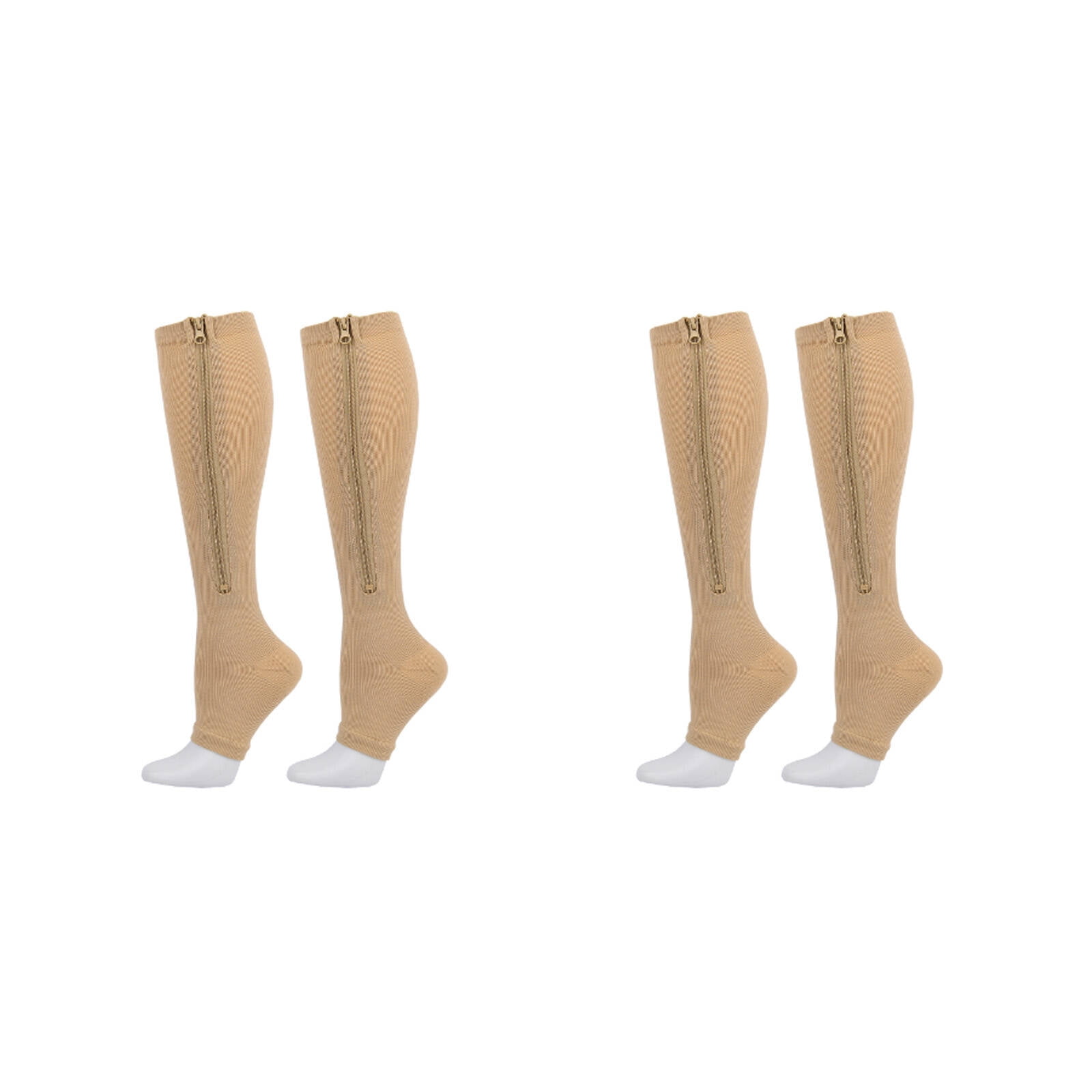 AUQ Compression Socks,Zipper Design Knee High Socks,Long Calf ...
