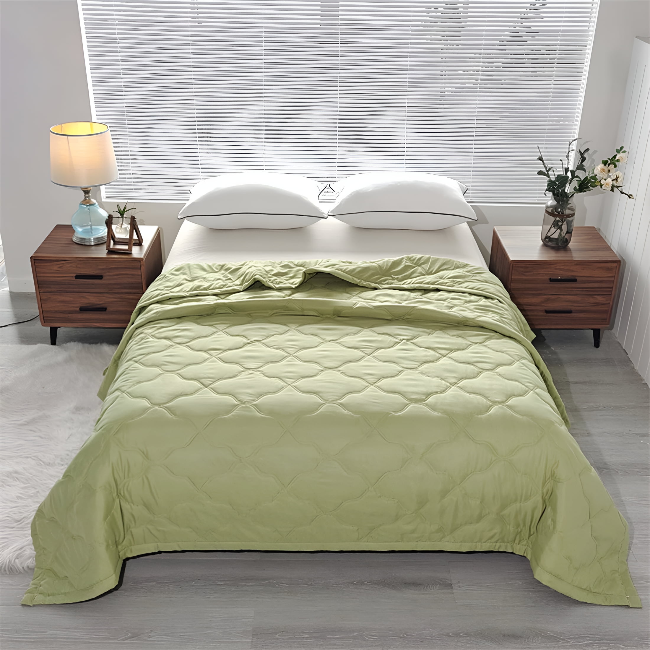 AUQ Cotton and Spandex Twin Quilt Bedspread 100x150cm/39.37x59.05 ...