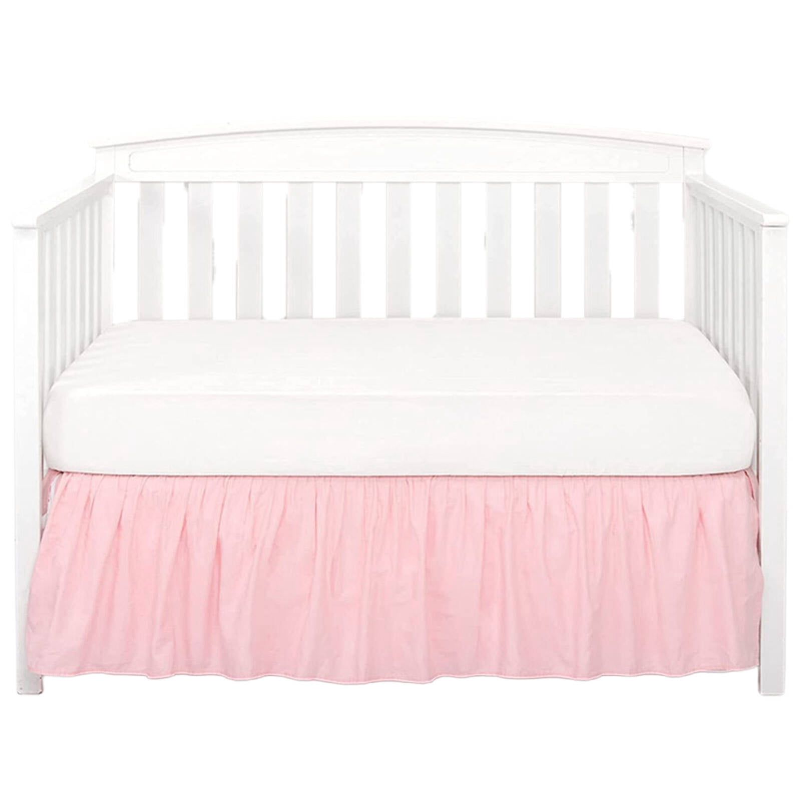 AUQ Crib Skirt Single Color Design Bed Skirt Dust Guard Dust Ruffle ...