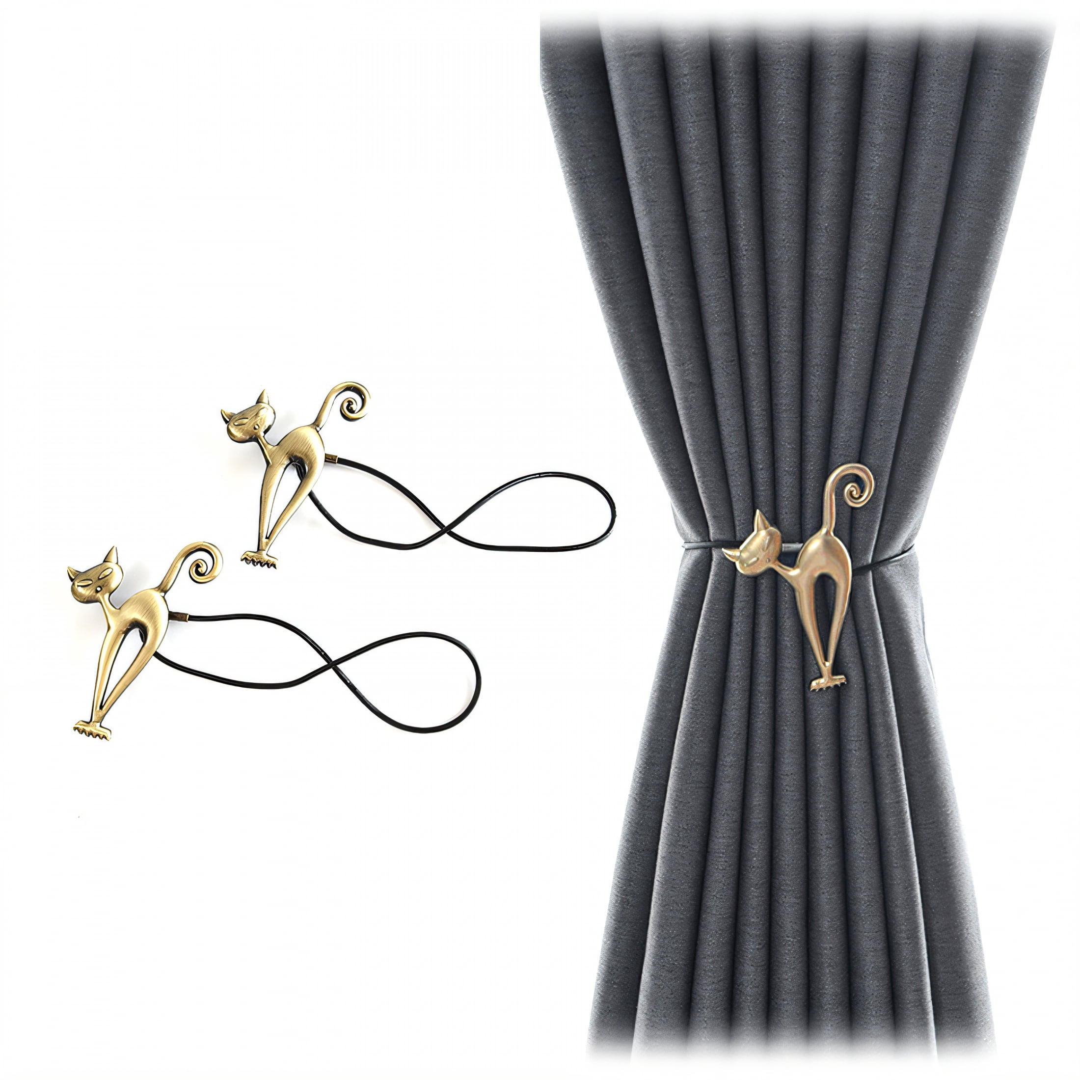 AUQ Curtain Ties,15.75" Tie Backs for Curtains,Outdoor Curtain Tiebacks ...