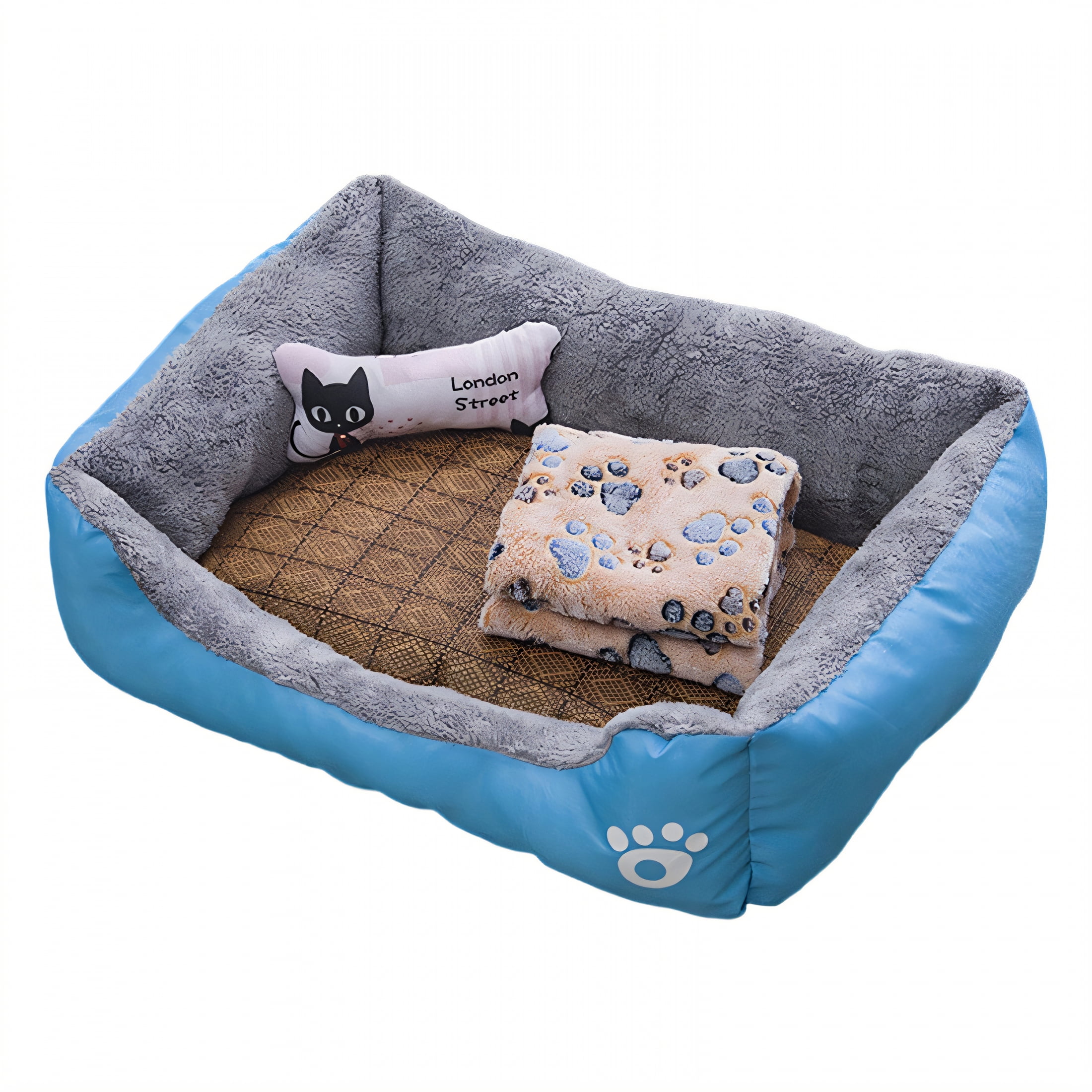 AUQ Dog Beds & Furniture,Candy Color Pet Bed,Washable Dog Bed,Blue2,31. ...