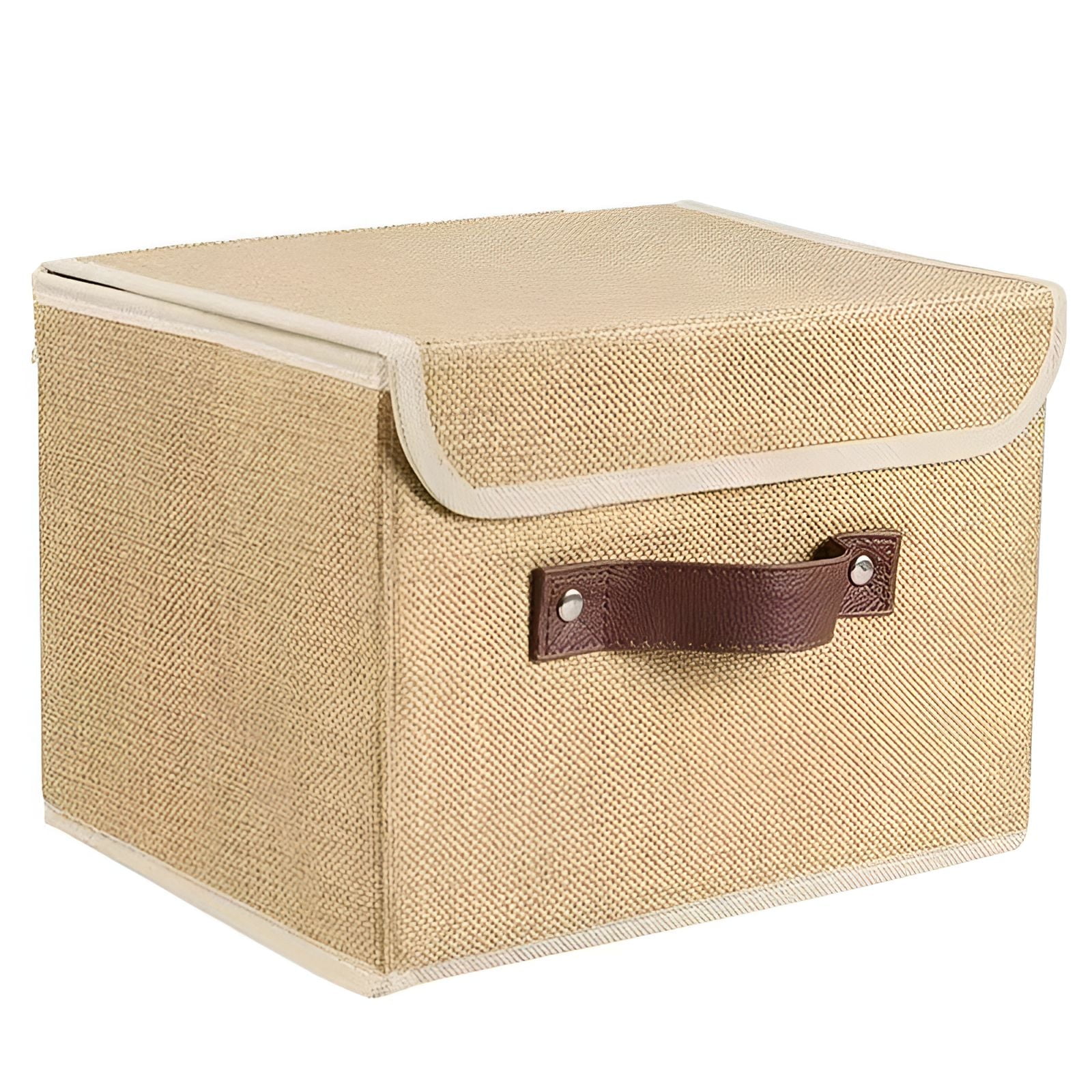 AUQ Fabric Storage Bins,Desktop Organization Storage Basket with Lid ...