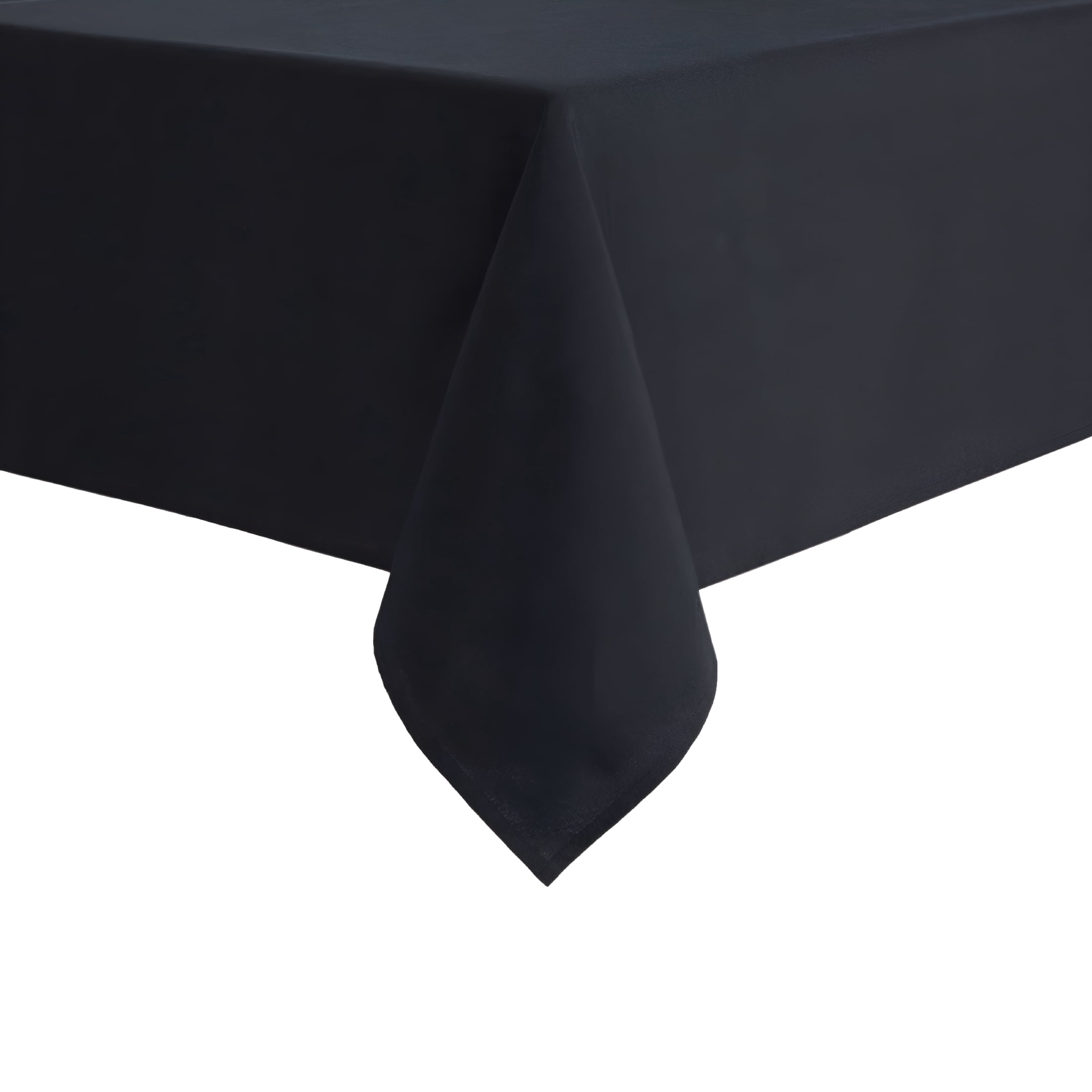 AUQ Fabric Tablecloth,Black,60"W X 102"L Rectangle Tablecloth Rectangle ...