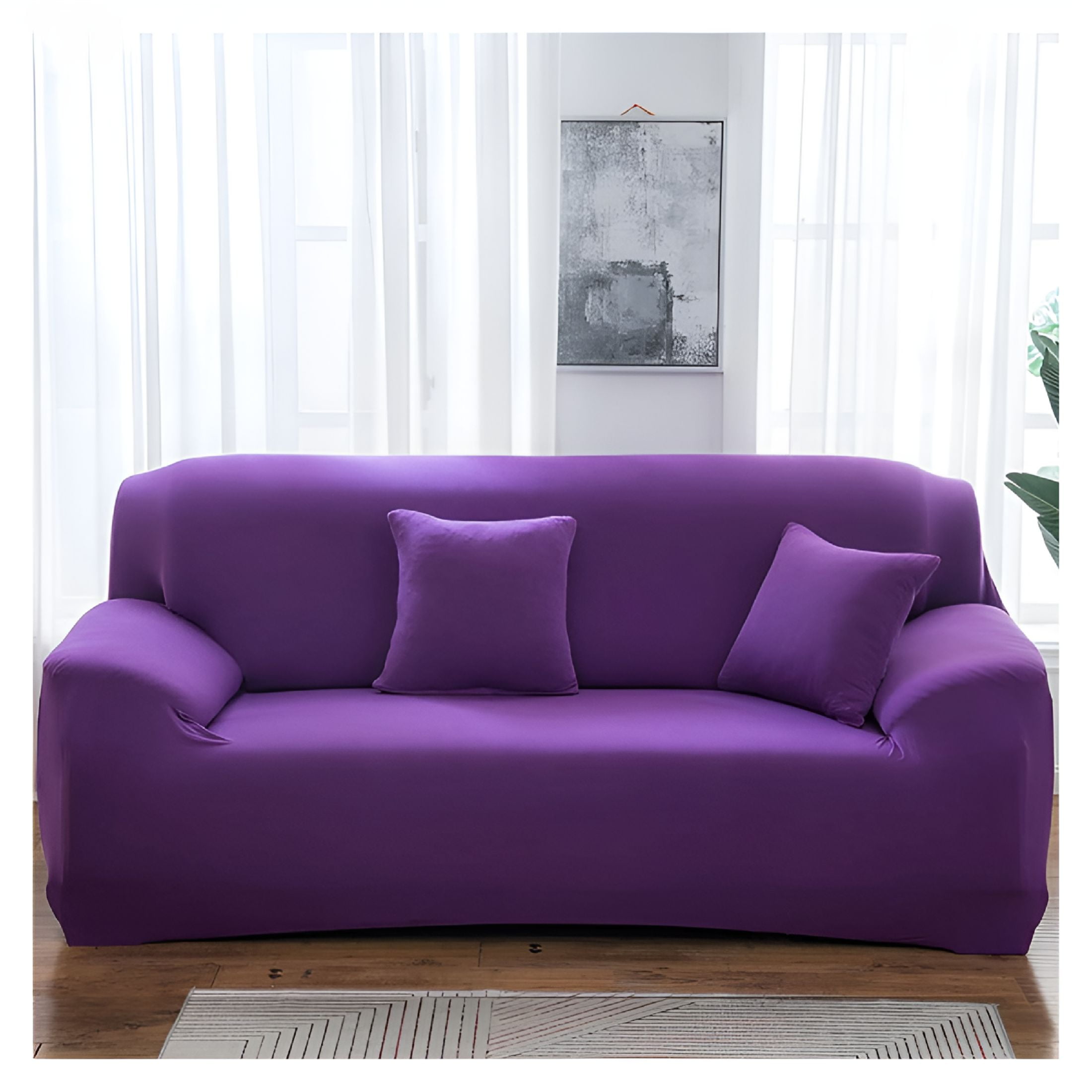 AUQ Firefly Hope Couch Cover for Living Room,2 Seater Stretch Furniture ...