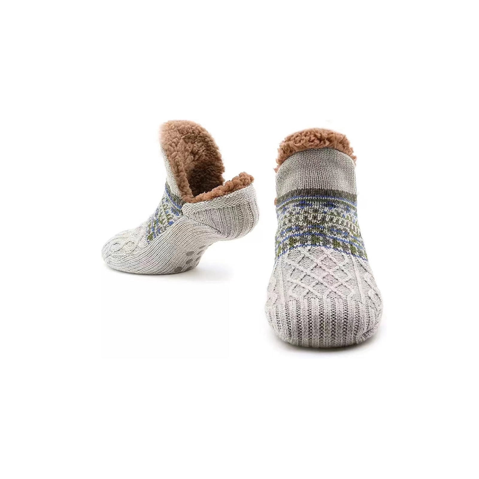 AUQ Floor Socks,Stylish Chic Home Slippers Socks,Plush Supportive ...