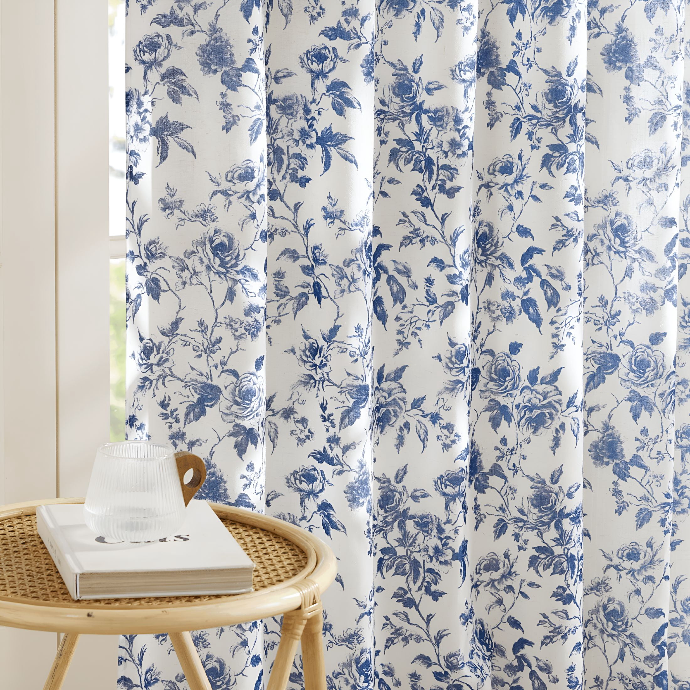 AUQ Floral Curtains for Living Room,Drapes 84 Inch Length 2 Panels Set ...