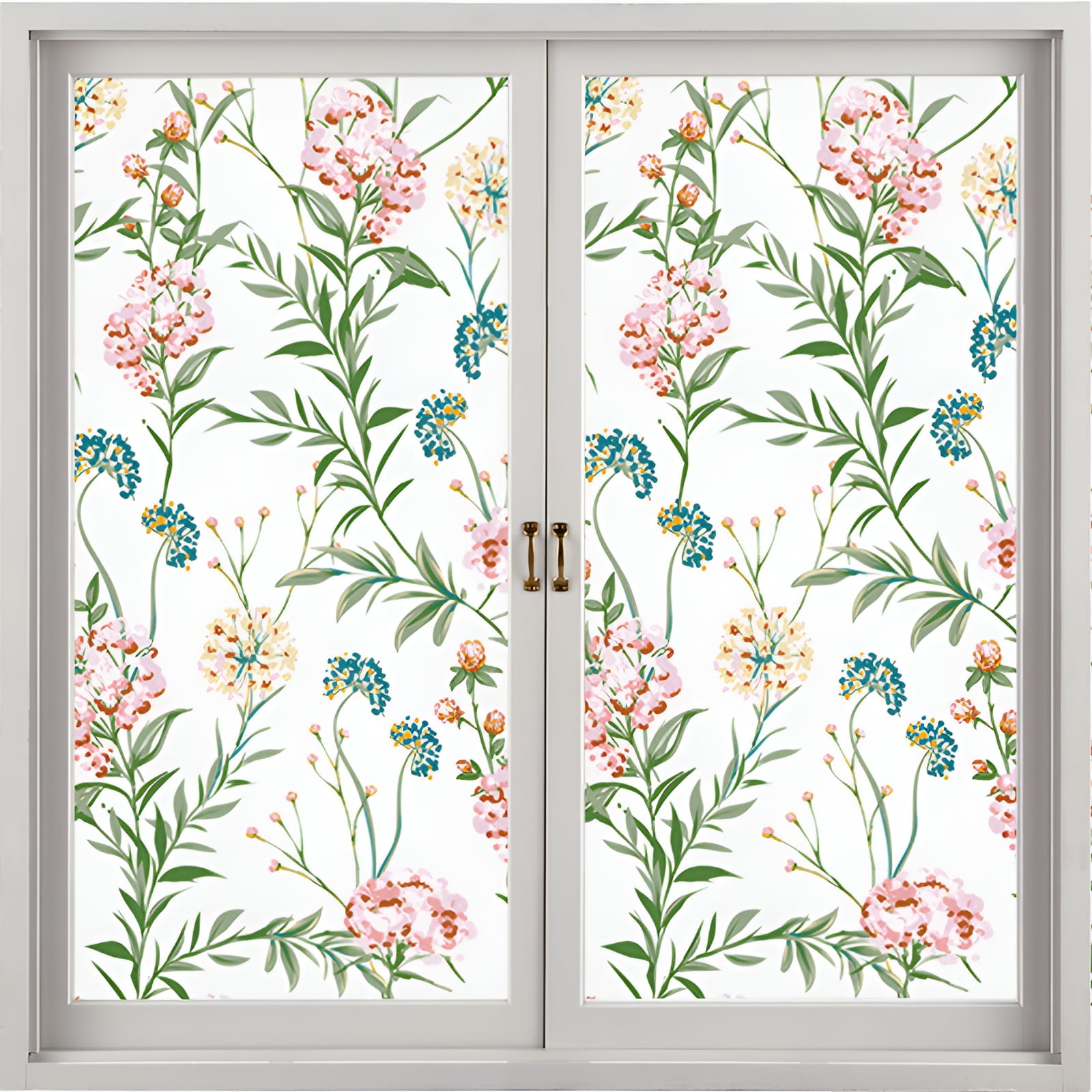 AUQ Frosted Glass Window Film,Fresh and Lively Design Privacy Film for ...