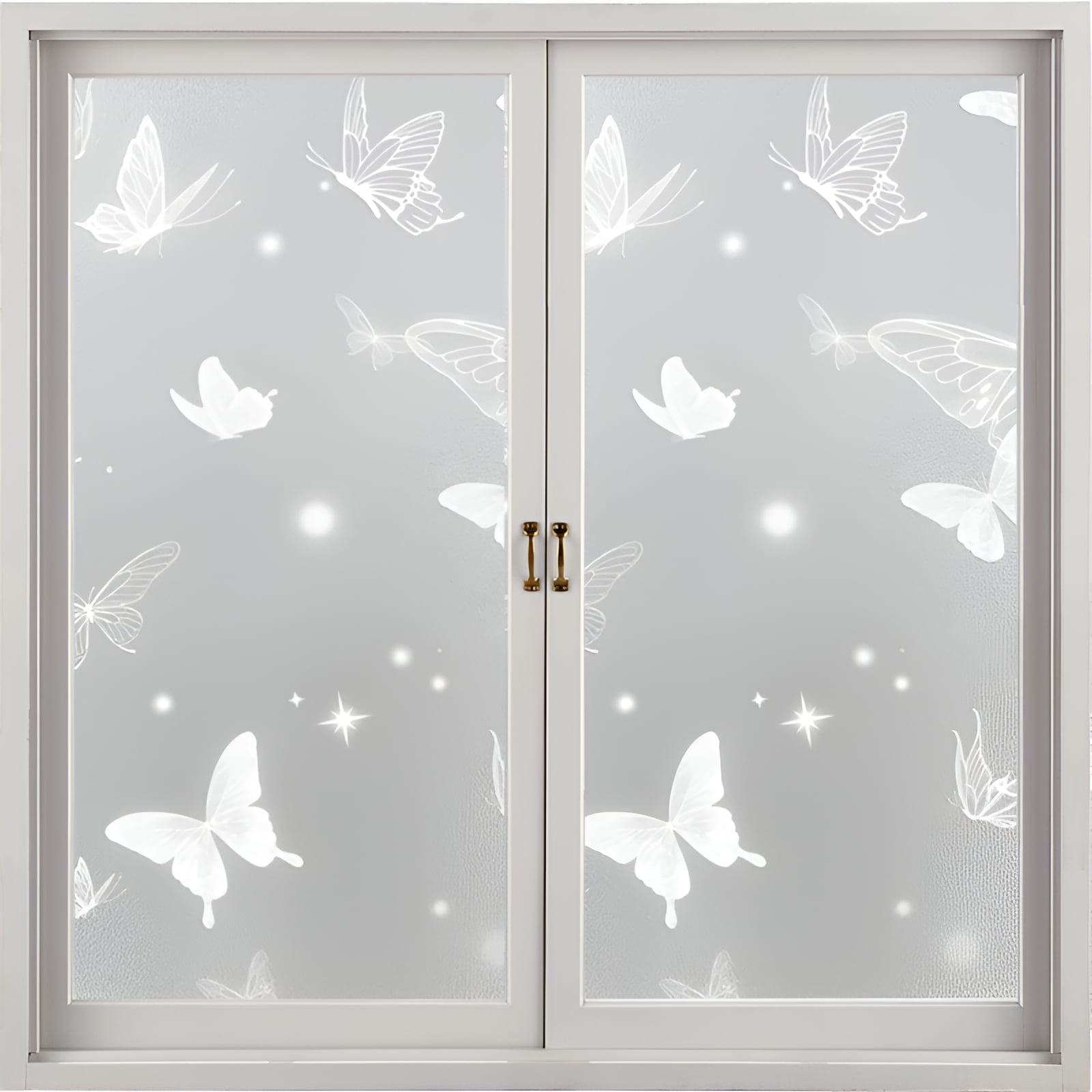 AUQ Frosted Glass Window Film,Light Filtering Non-See-Through Frosted ...