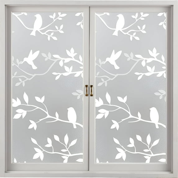 AUQ Frosted Glass Window Film,Night View Protection Frosted Window Film ...