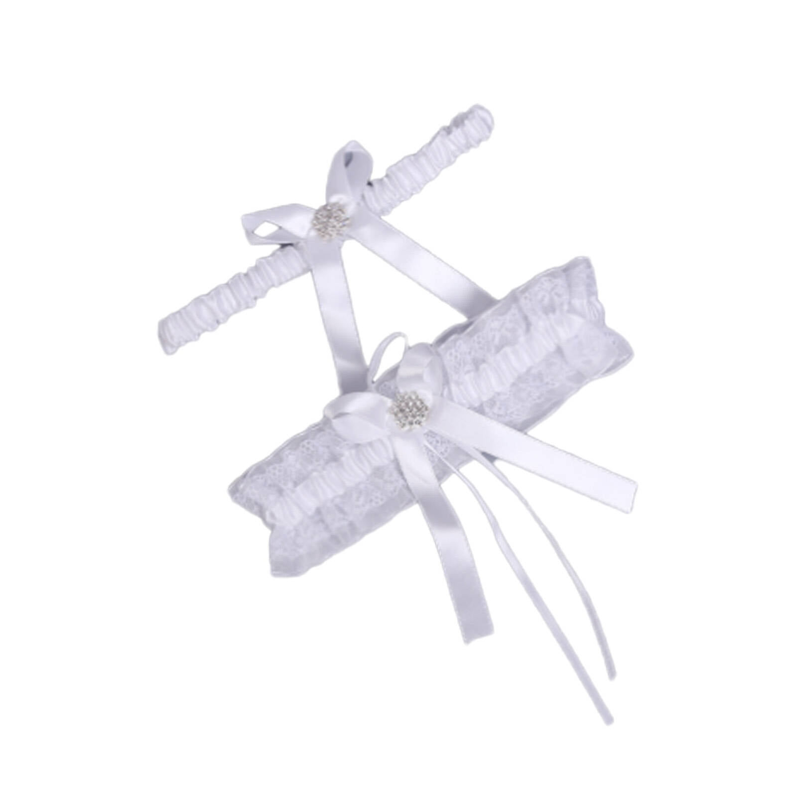 AUQ Garters for Bride,Elegant Bow Design Wedding Garter for Bride ...