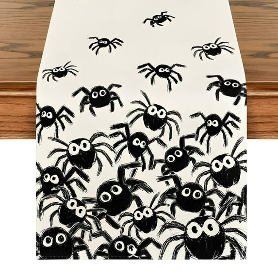 AUQ Halloween Table Runner,Spider Web Fall Tablecloth,13*36in Fall ...
