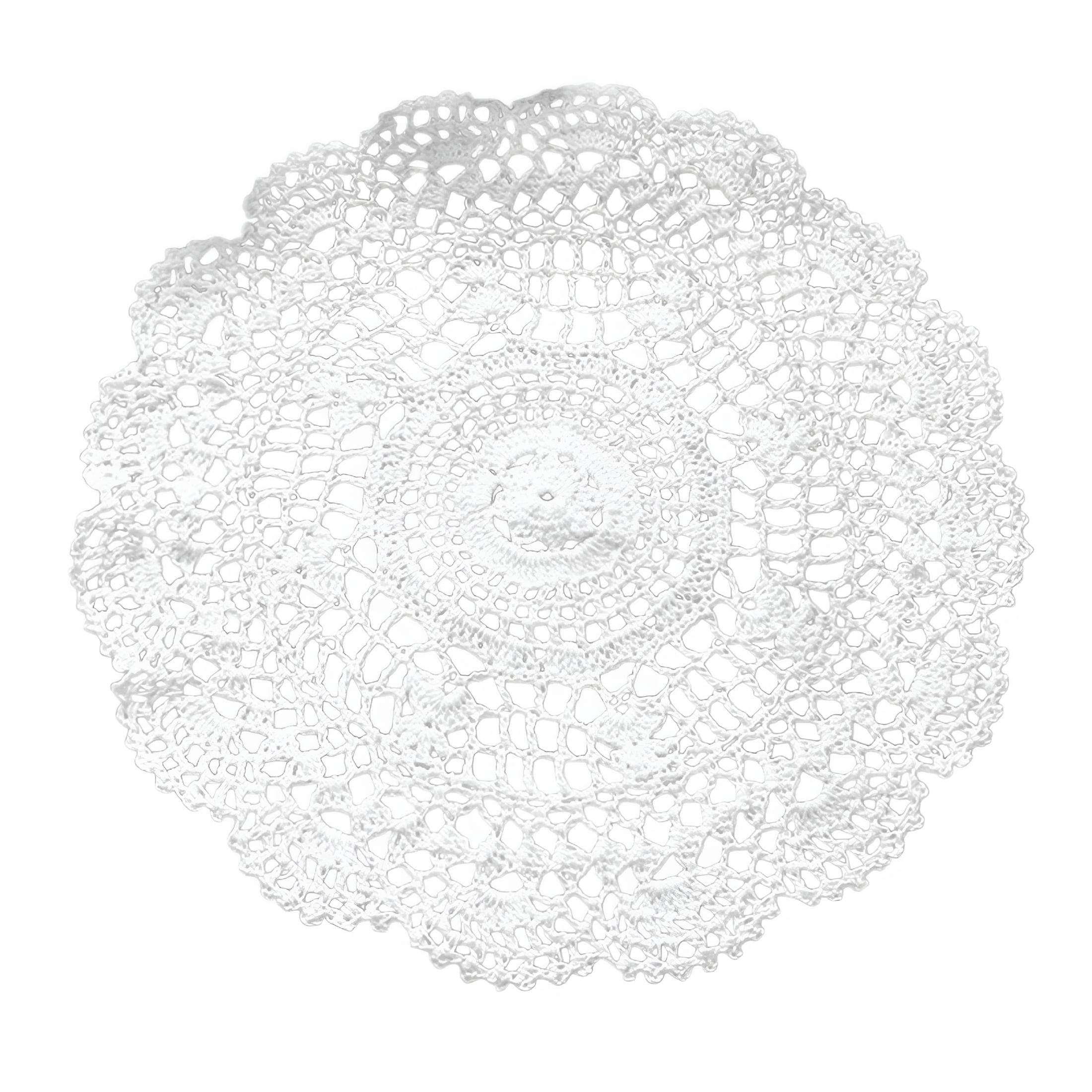 AUQ Handmade Cotton Crochet Lace Doilies Round Table Mat Waterlily ...