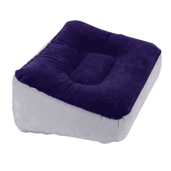 AUQ Inflatable Foot Stool,Ergonomic PVC Flocked Foot Rest,Soft Velvet ...
