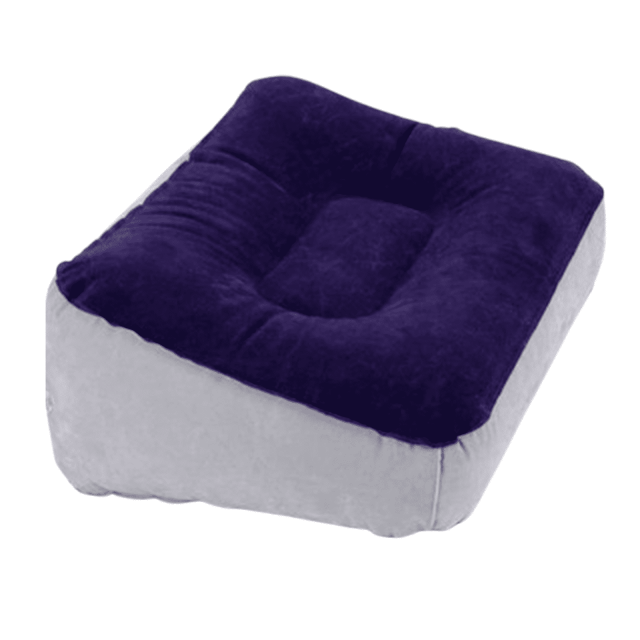 AUQ Inflatable Foot Stool,Ergonomic PVC Flocked Foot Rest,Soft Velvet ...