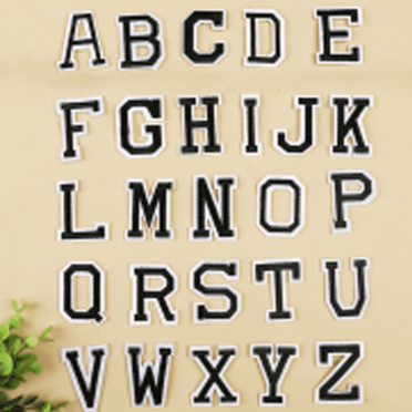 Uxcell Chenille Letter Patches Iron on Letter Patches Blue Alphabet T ...