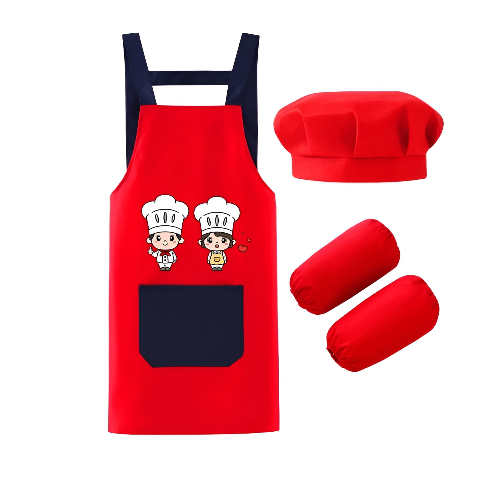 AUQ Kids Apron,Adjustable Back-Tie Toddler Apron,Playful Print Kids ...