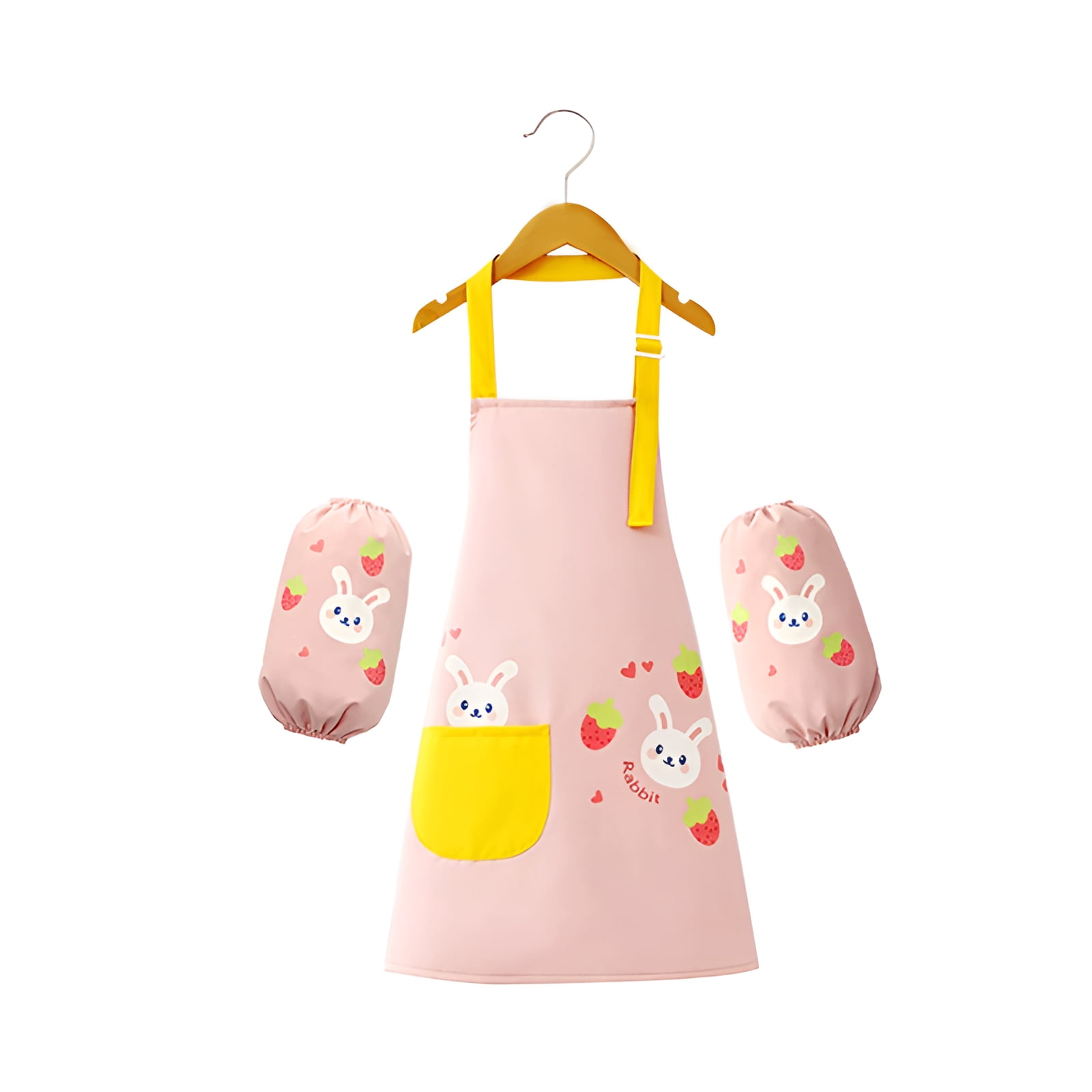 AUQ Kids Apron,Waterproof Design Toddler Apron,Oil-Proof Layer Kids ...