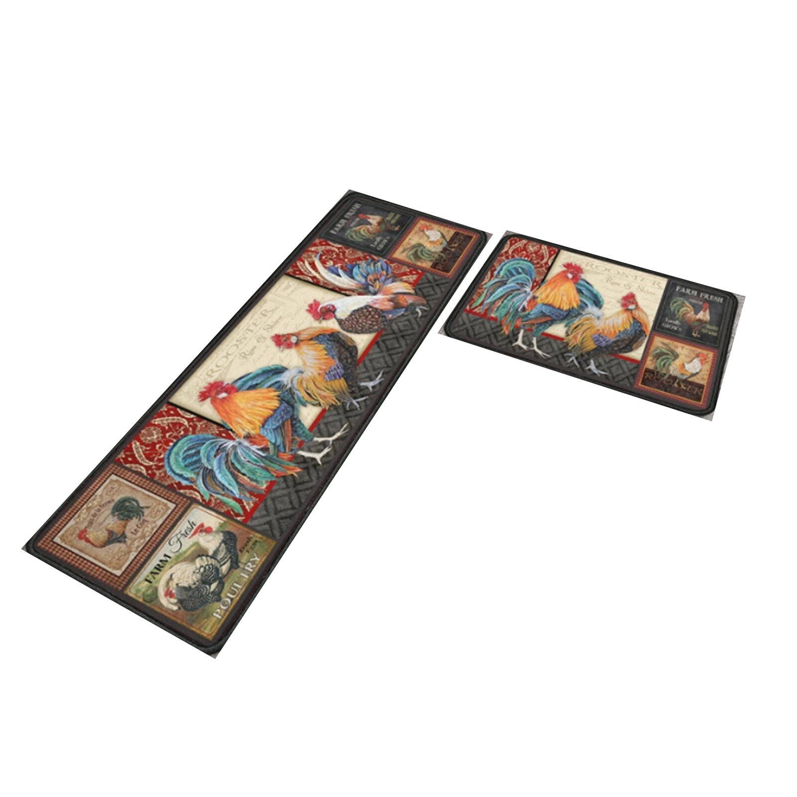 AUQ Kitchen Mats for Floor,Soft Crystal Velvet Surface Kitchen Mat,Non ...
