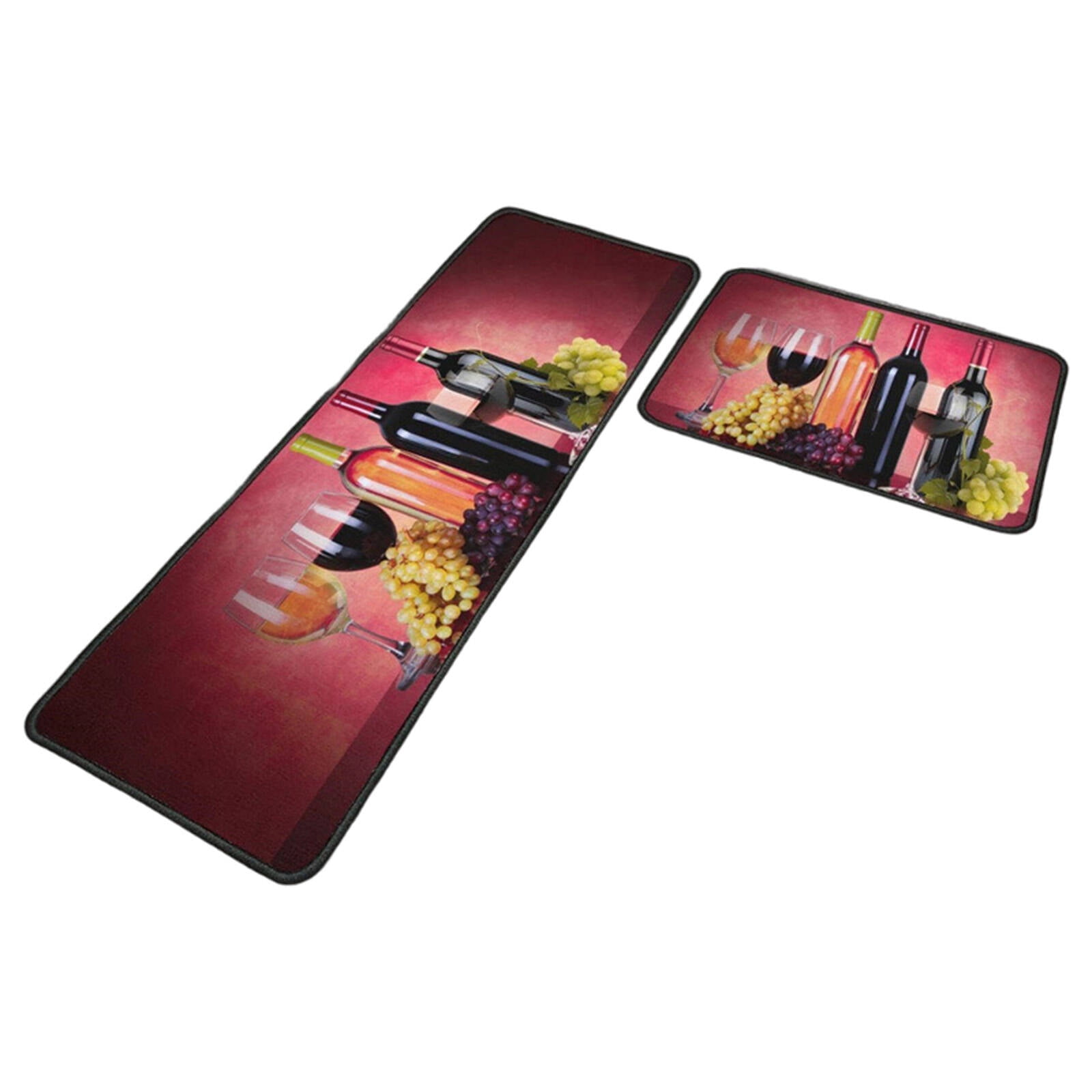 AUQ Kitchen Rugs Sets of 2 Artistic Table Mat Kitchen Mats for Floor ...
