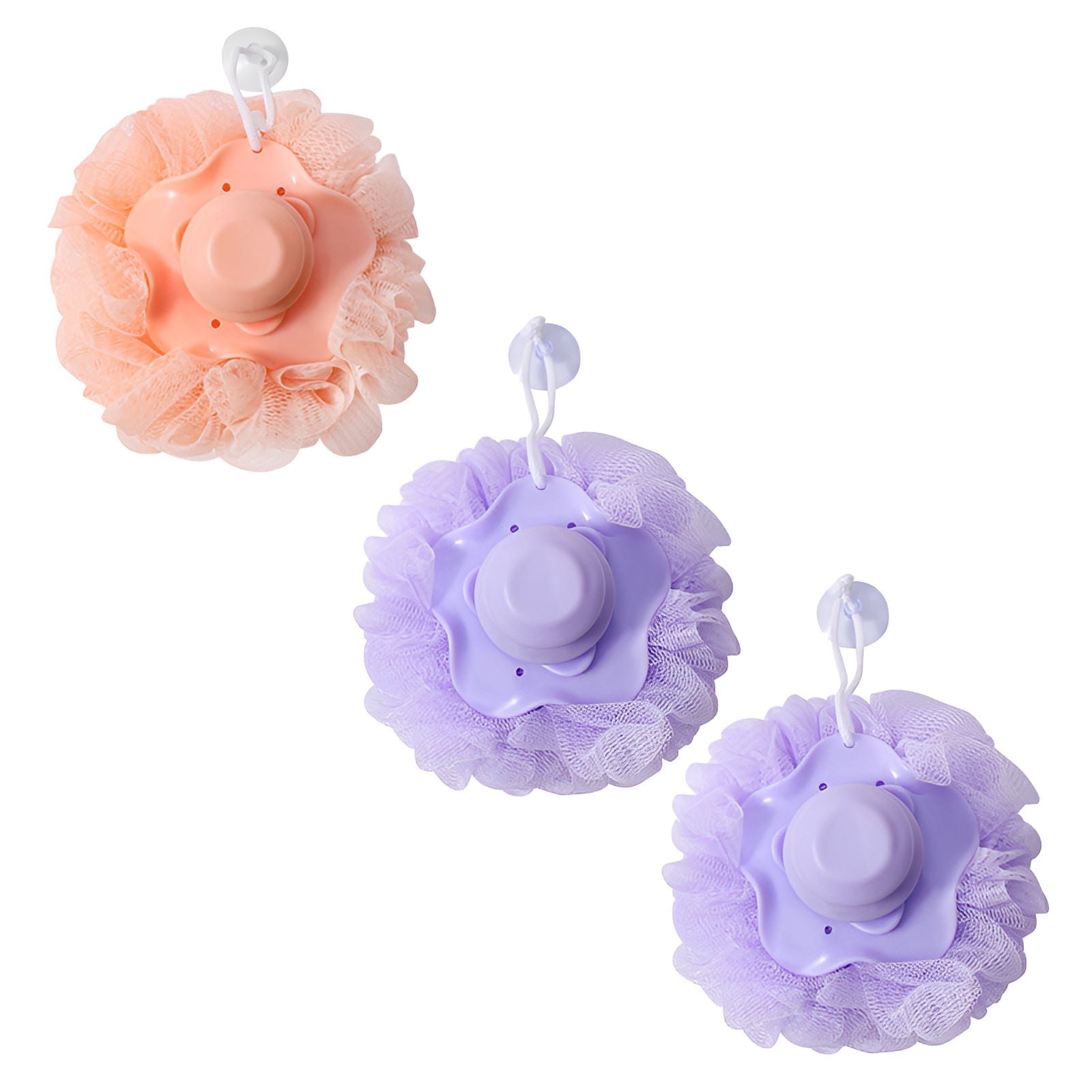 AUQ Loofah,Long-Lasting Use Loofa,Fine Foam Shower Loofah,Color Mixing4 ...