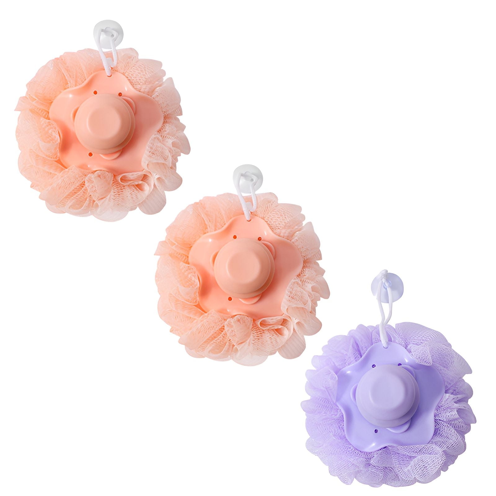 AUQ Loofah,Rich and Fine Foam Loofa,Convenient Top Access Shower Loofah ...