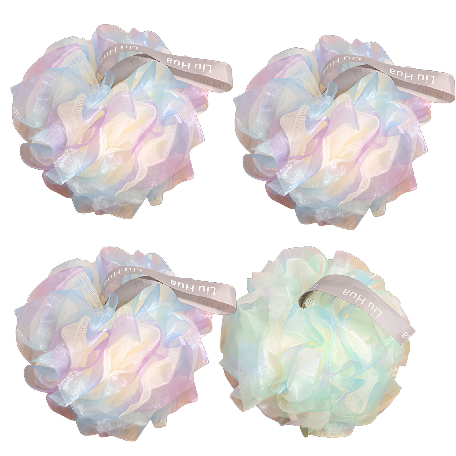 AUQ Loofah,Soft Mesh Loofa,Ribbon Design Luffa,Color Mixing2 - Walmart.com