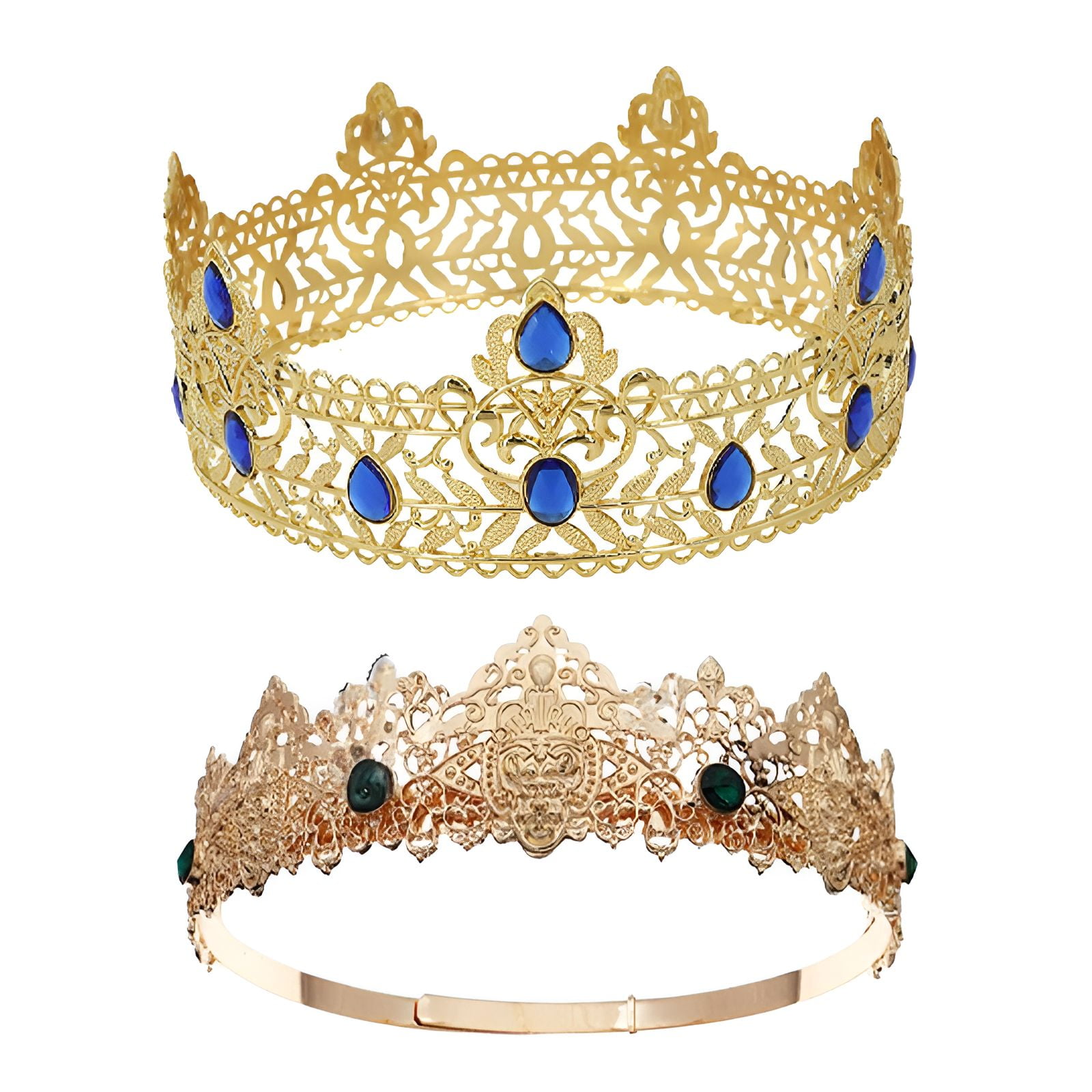 DESIGNICE 2Pcs King Crown,Visual Layers of Exquisite Engraving Birthday ...